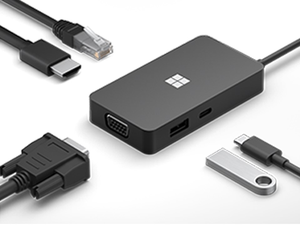 Microsoft USB-C Travel Hub - Estación de conexión - USB - Tech Zone El ...